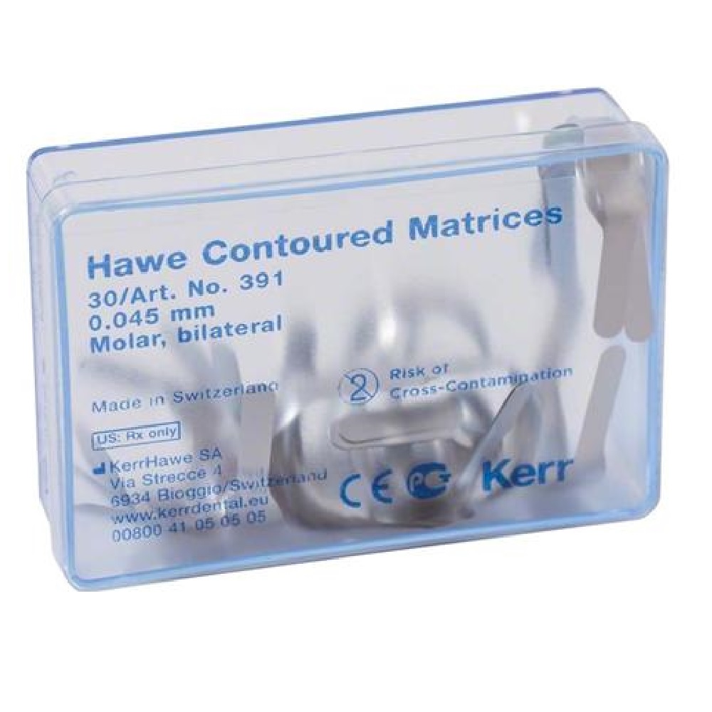 MATRICES MOLAIRES BILATERALES BOMBEES REF 391 HAWE | MEGA Dental