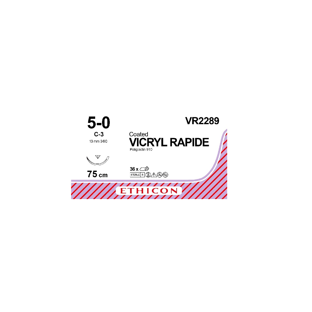 Suture Vicryl Rapide Résorbable 5-0, VR2289, C-3 75 cm non teint | MEGA ...