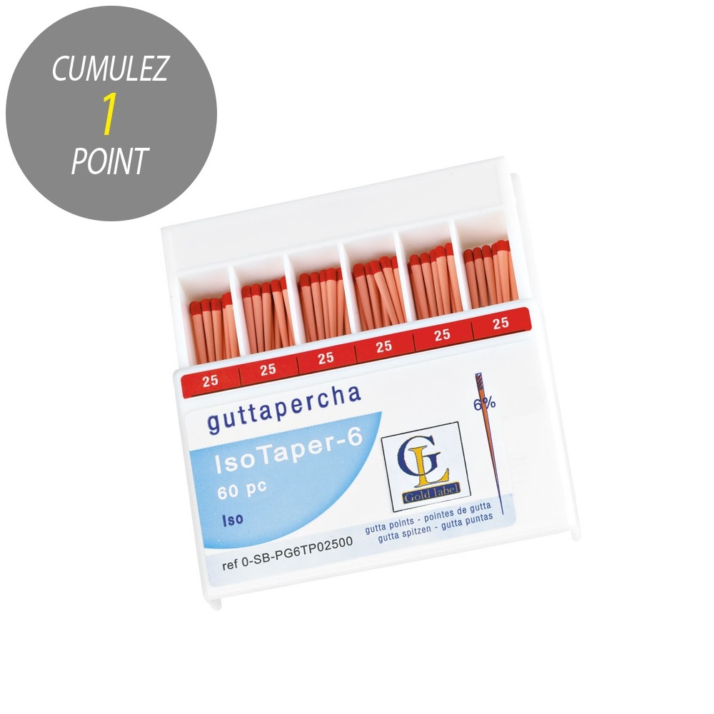 GUTTA PERCHA TAPER NO 20 / 4% GOLD LABEL | MEGA Dental